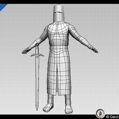 3d crusader knight model