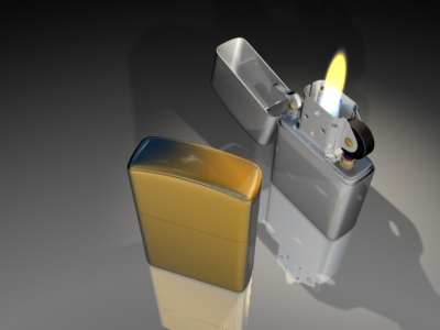 3d lighter lights model