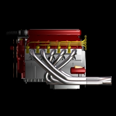 3d dodge viper v10 v8 engine