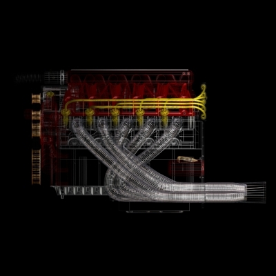 3d dodge viper v10 v8 engine