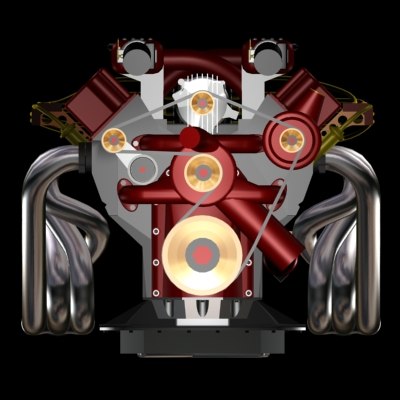 3d dodge viper v10 v8 engine