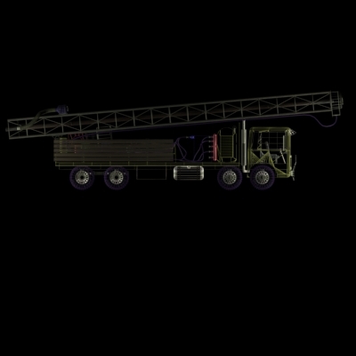 3d model truck mounted drilling rig
