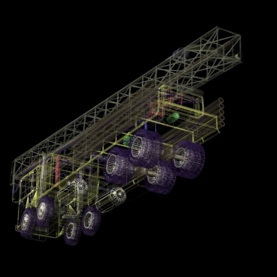 3d model truck mounted drilling rig