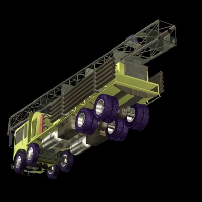 3d model truck mounted drilling rig