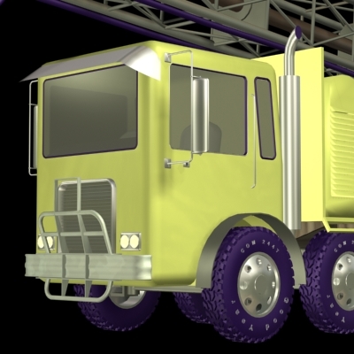 3d model truck mounted drilling rig