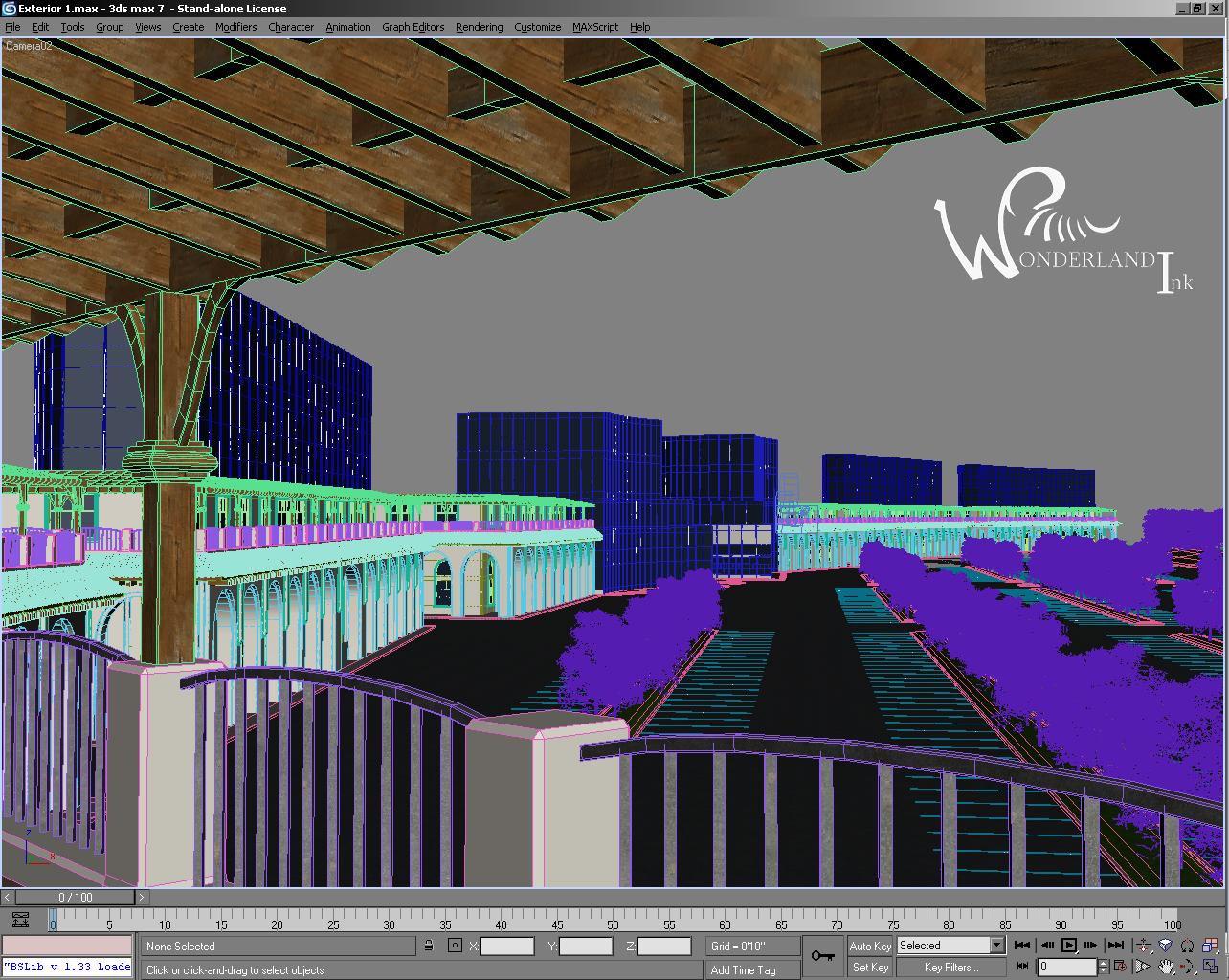 3d architectural building 4 exterior model