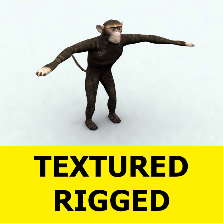 monkey animation obj