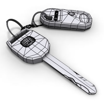 3d car keys model