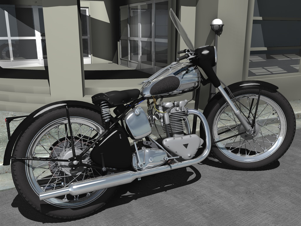 3d model triumph tiger motorcycle