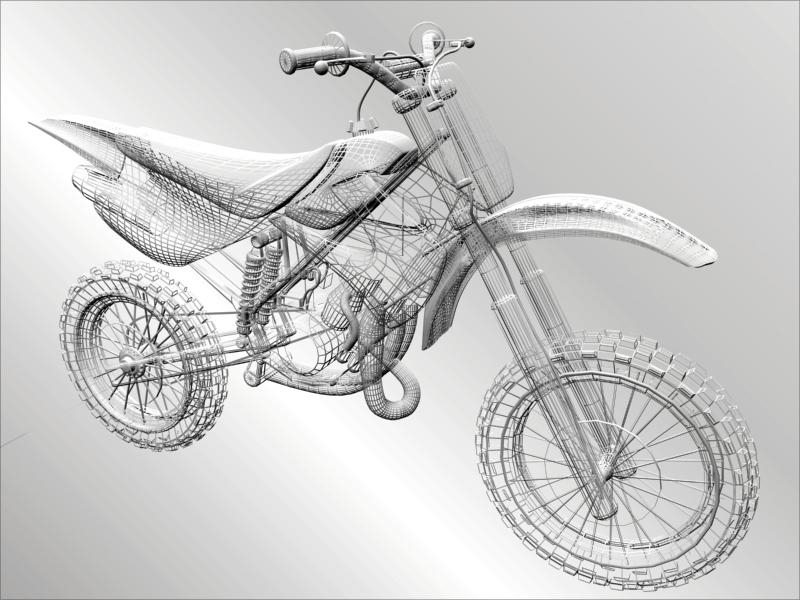moto motocross 3d model