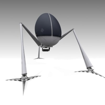 3ds max egg robot walker mech