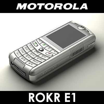 motorola e1 rokr cell phone 3d obj