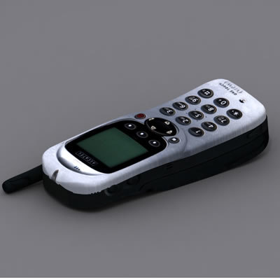 alcatel touch view cellular phone 3d model