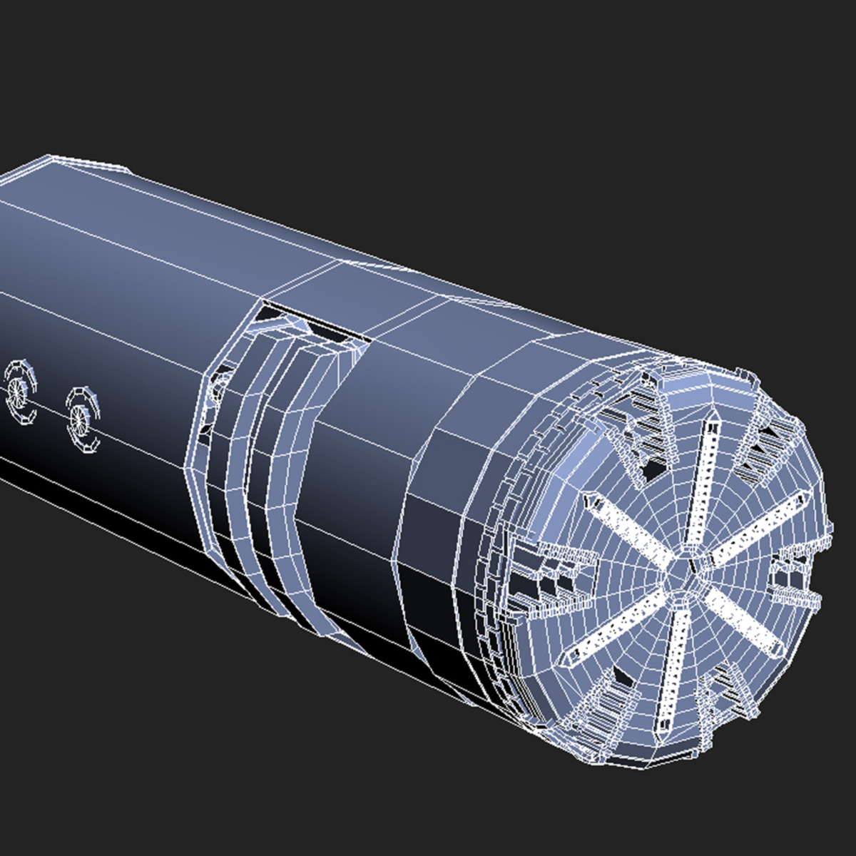 tunnel boring machine 3d model
