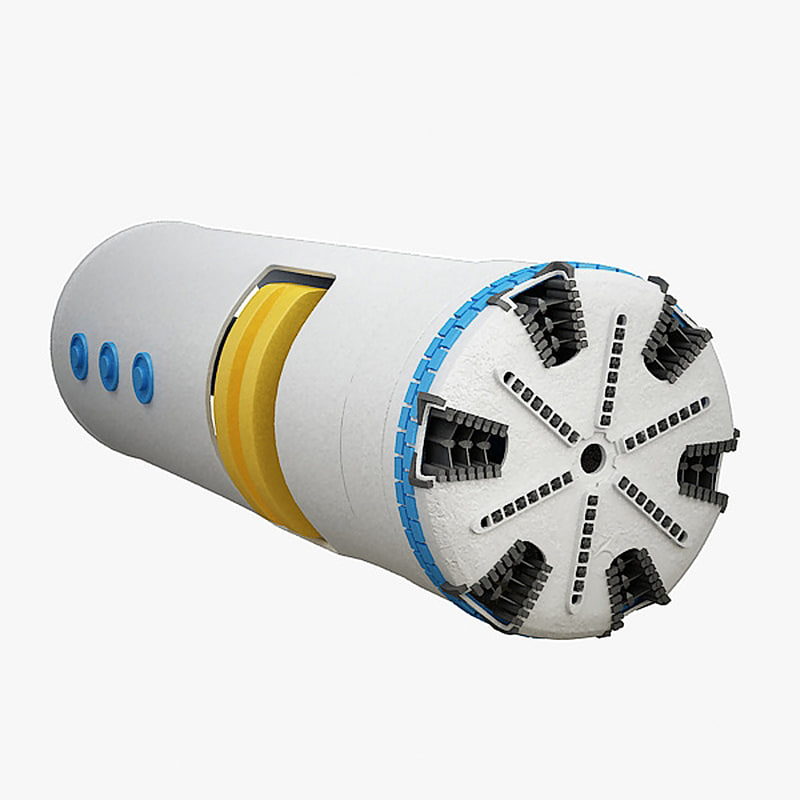 tunnel boring machine 3d model