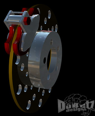 3d model wheel rotors setting