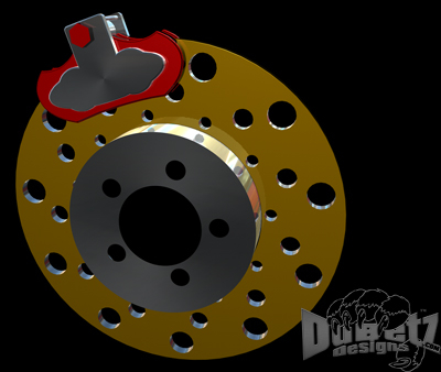 3d model wheel rotors setting