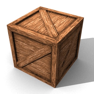maya box crate wood