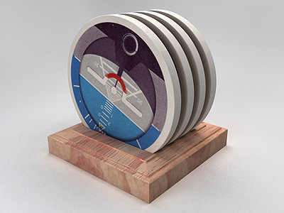 drinking coaster set design 3d max