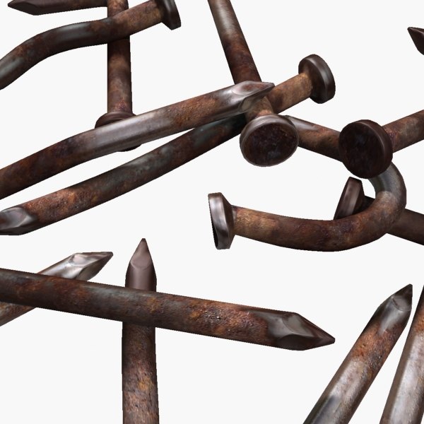 rusty nails rust 3d model