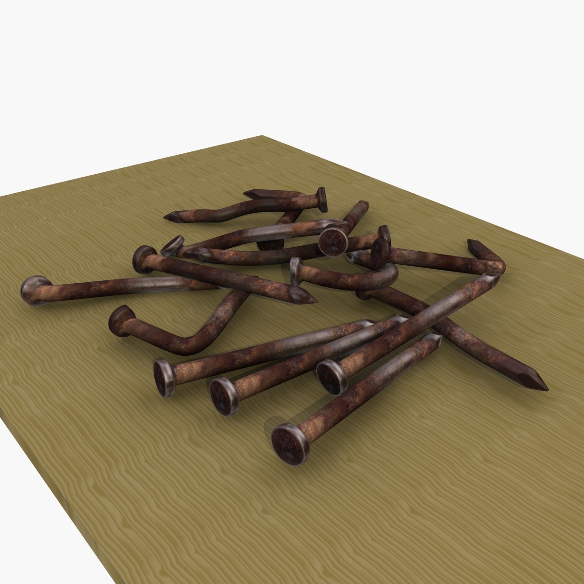 rusty nails rust 3d model