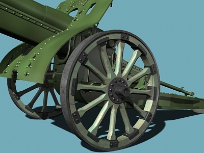 russian howitzer wwi 3d model