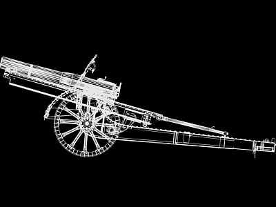 russian howitzer wwi 3d model