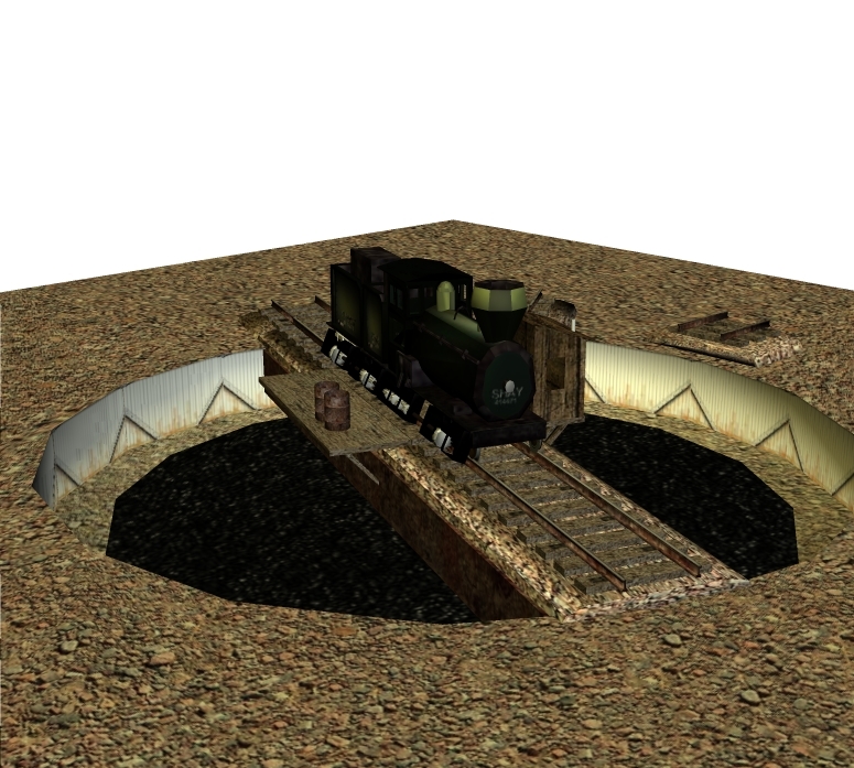 3d model turntable train