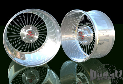 wheels spokes rims dd 3d model