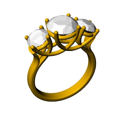 gold ring 3d model