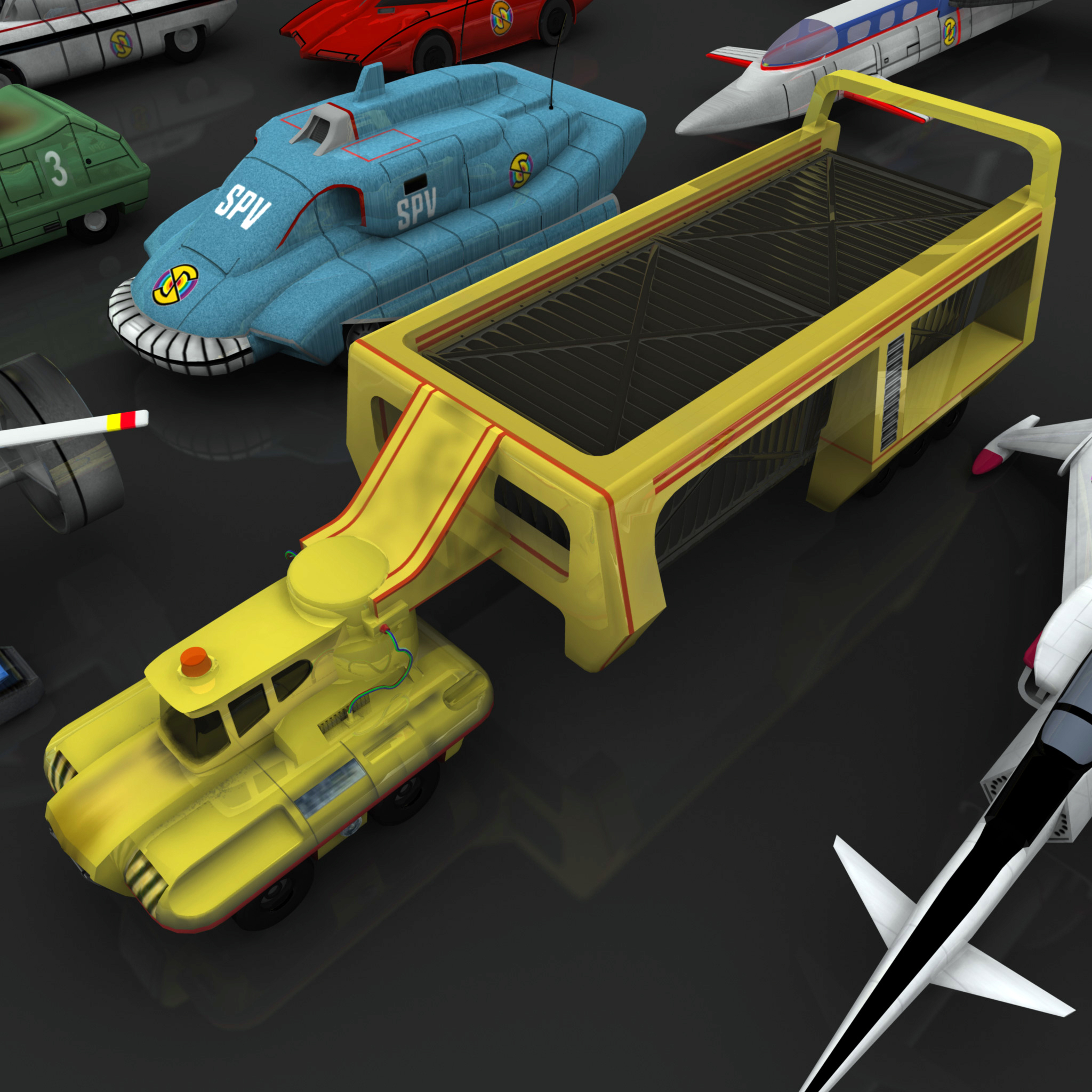 3d captain scarlet vehicle model