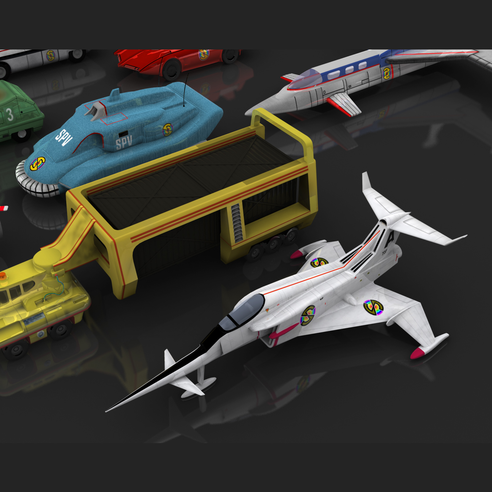 3d captain scarlet vehicle model