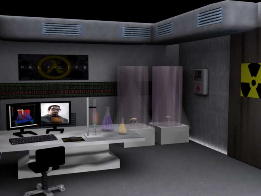 3d model laboratory half life