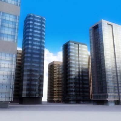 tall building skyscrapers 3d max