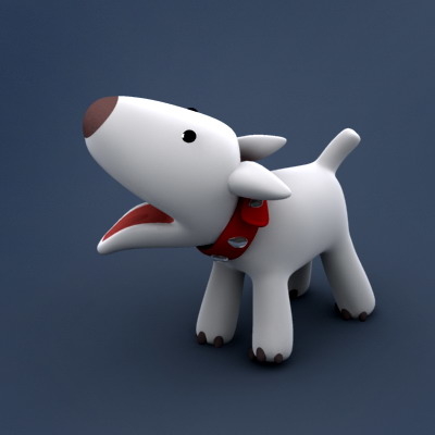 doggy dog cartoon 3d model