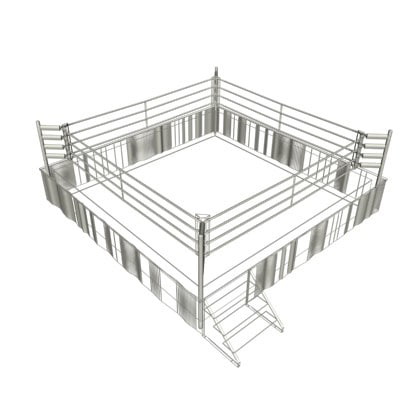 3d model boxing ring