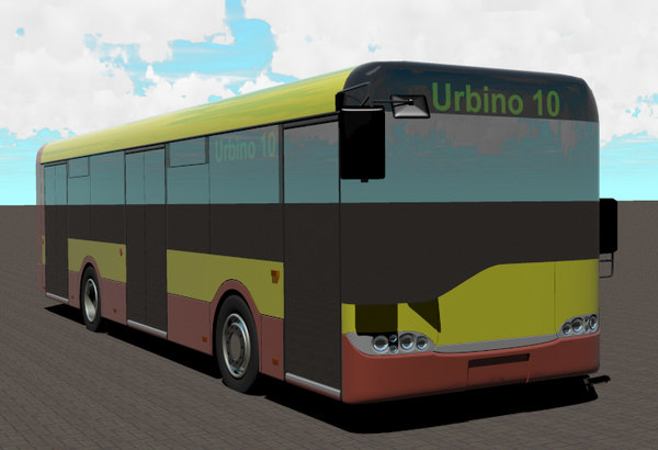 3d city bus solaris urbino model