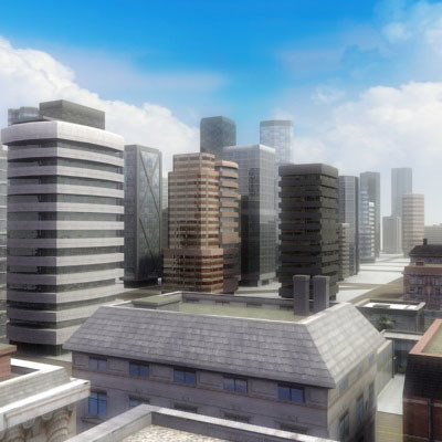 3d model city environment buildings construction