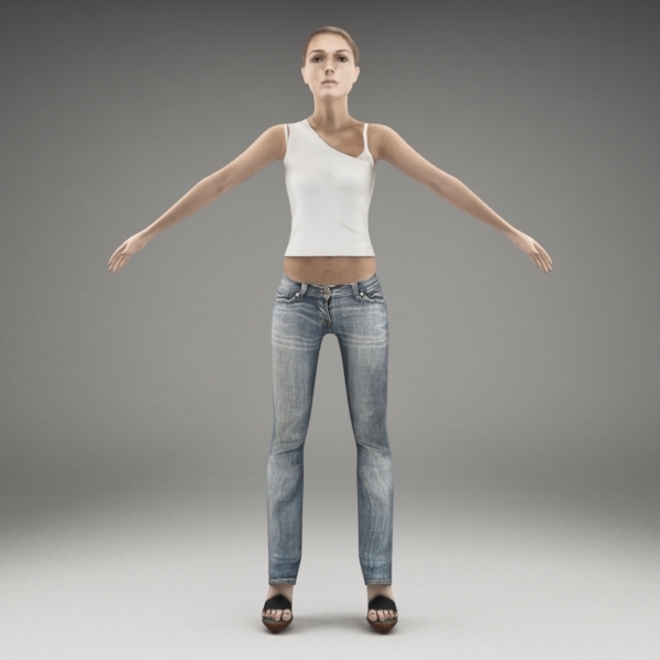 axyz rigged characters 3d model