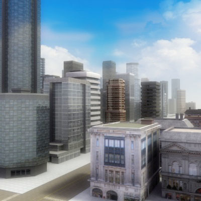 3ds max multi city environment skyscrapers