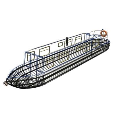 3d model of canal boat