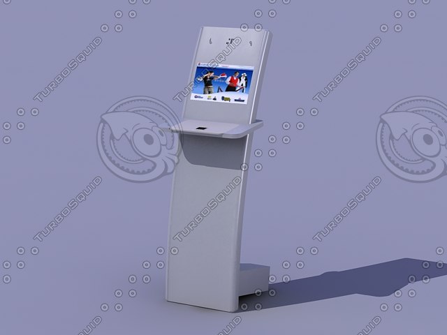 3d model touch screen kiosk