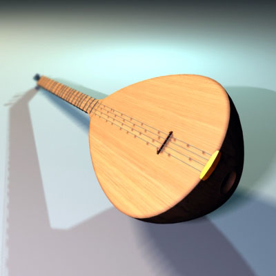 3d turkish musical instrument model