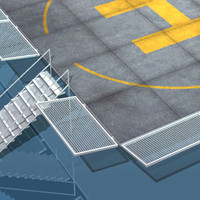 3d model of helipad roof