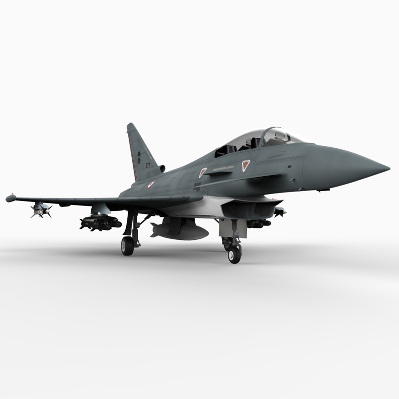 eurofighter typhoon italian version 3d model