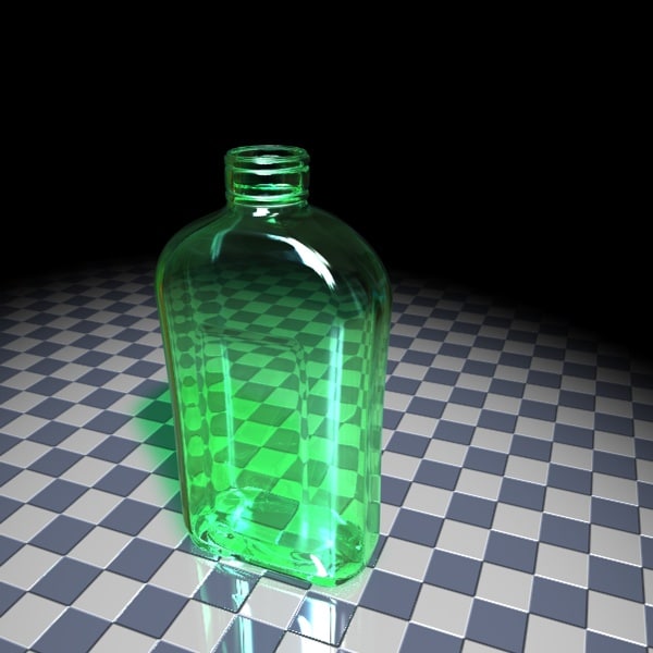 3d glass bottle model