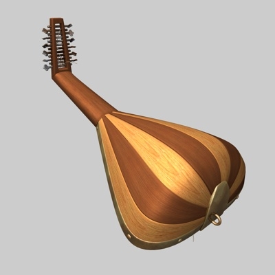 3d model fantasy lute
