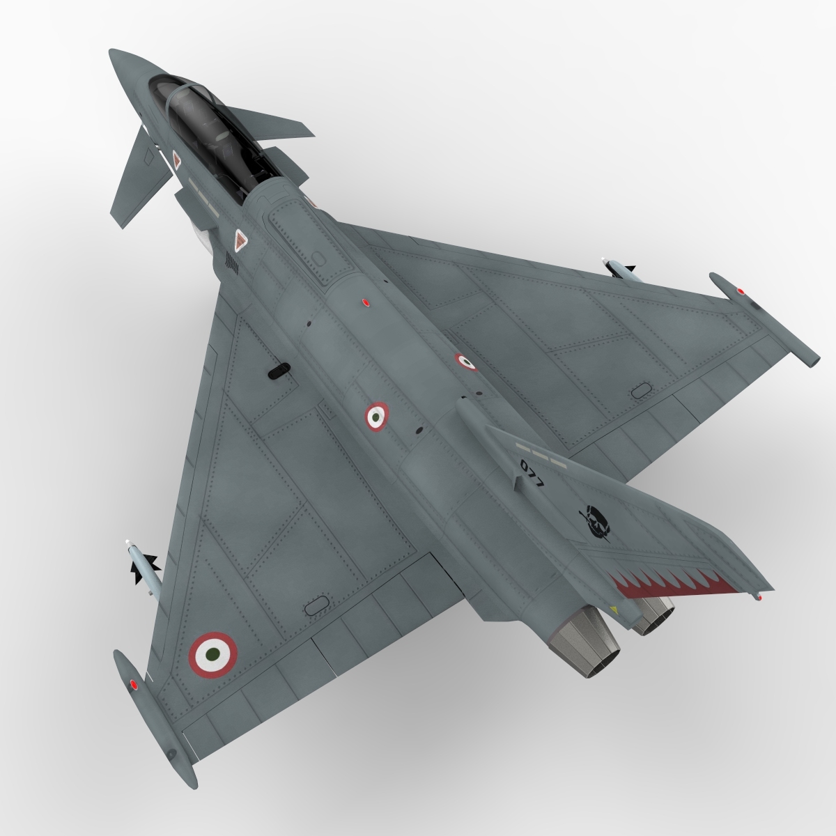 3d eurofighter typhoon fighter 2000