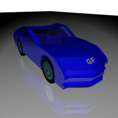 free racing car 3d model