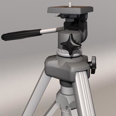 camera tripod 3d model